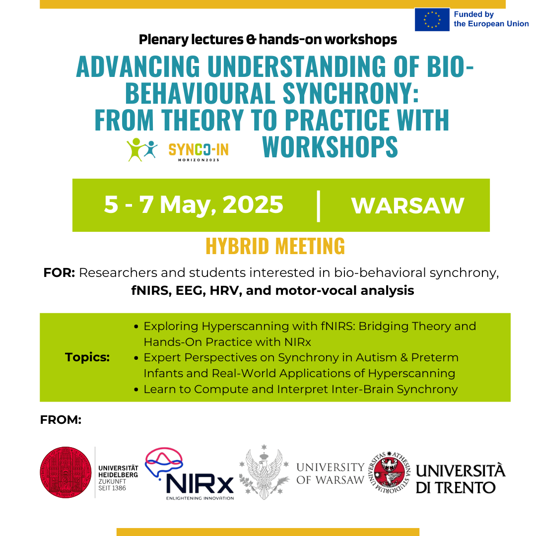 From Theory to Practice with SYNCC-IN Workshops - Synchrony in ...